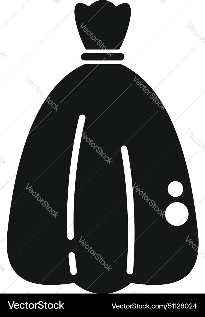 New garbage sack icon simple organic carry Vector Image