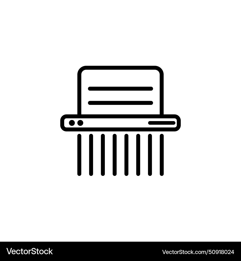 Paper shredder flat icon Royalty Free Vector Image
