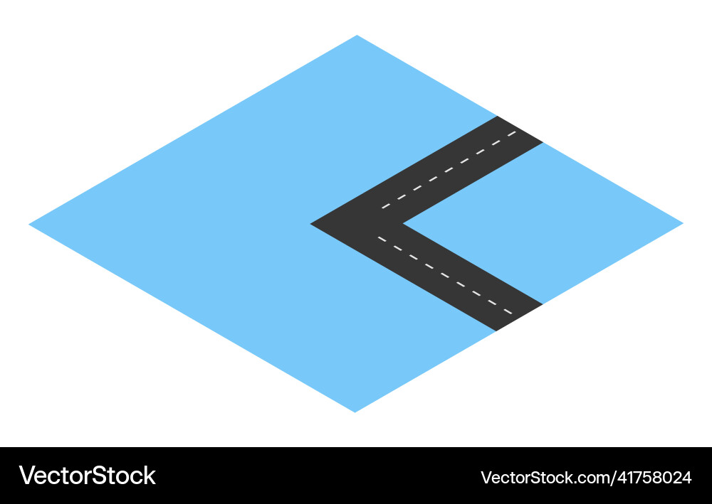 Perspective view from above to the city map Vector Image