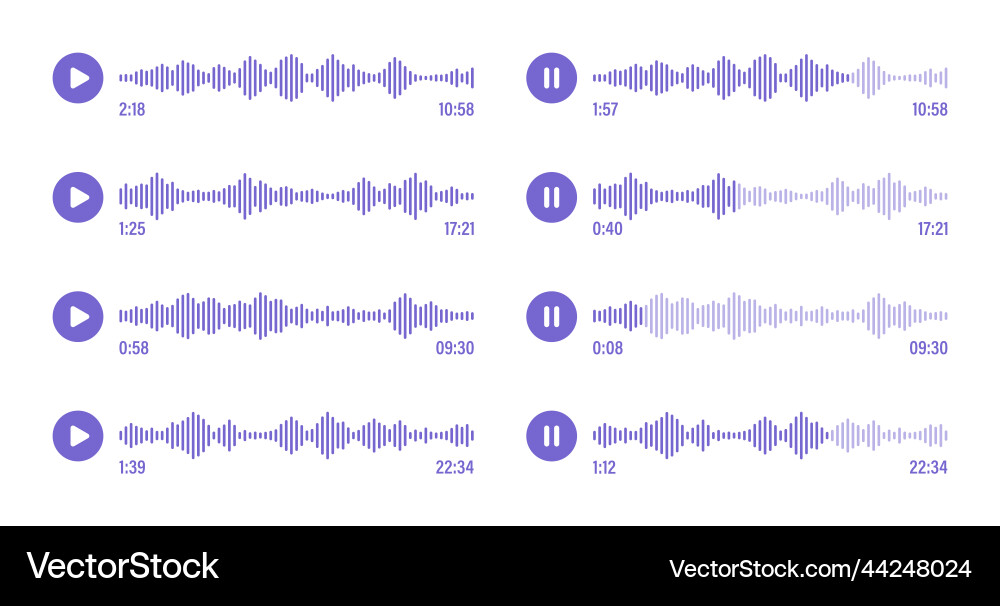 Voice message social media chat conversation Vector Image