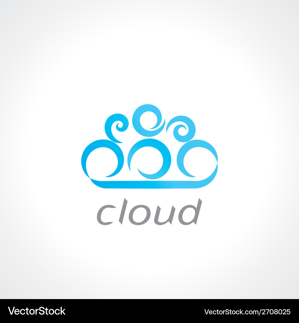 Cloud symbol Royalty Free Vector Image - VectorStock