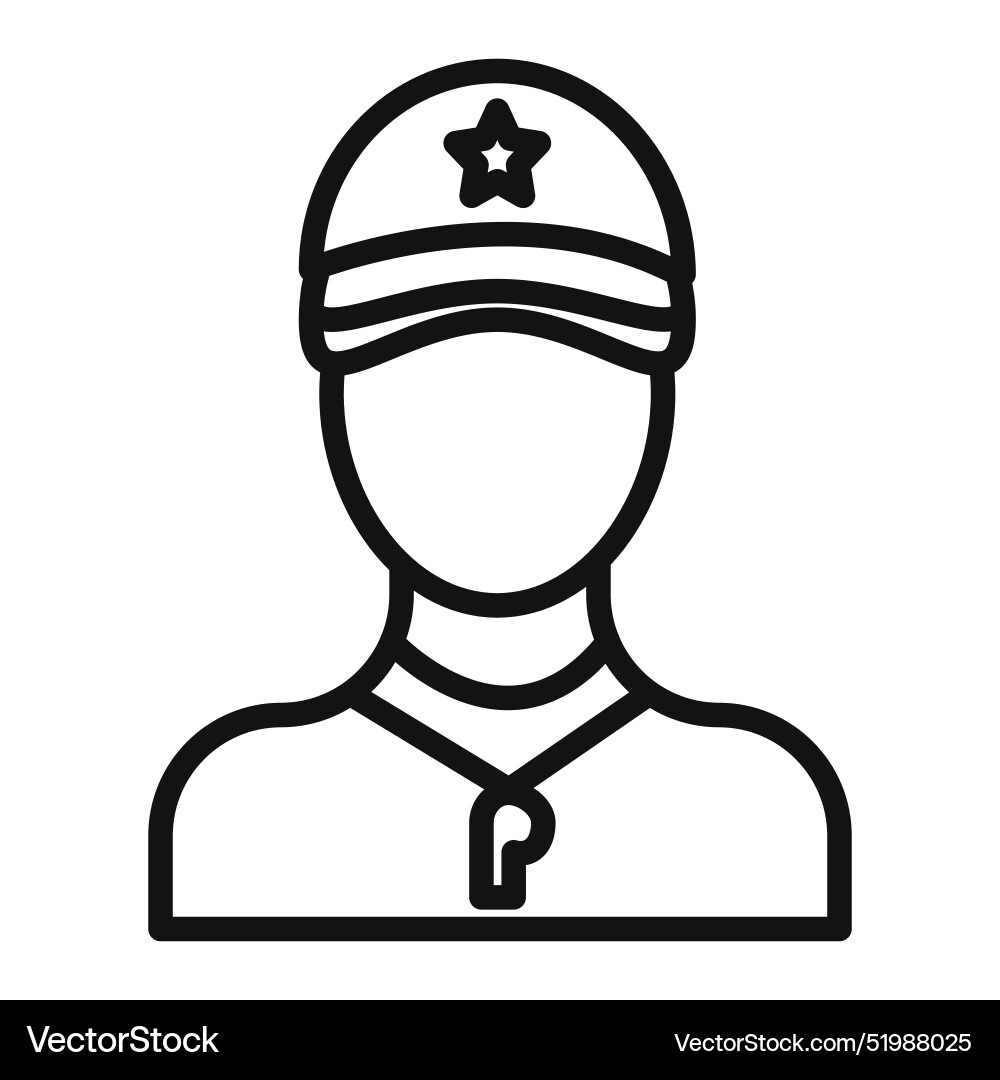 Coach icon mark in filled style Royalty Free Vector Image