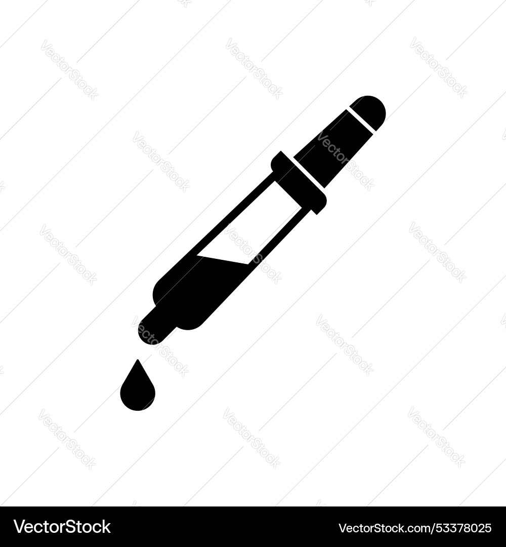 Dropper pipette icon set chemistry laboratory Vector Image