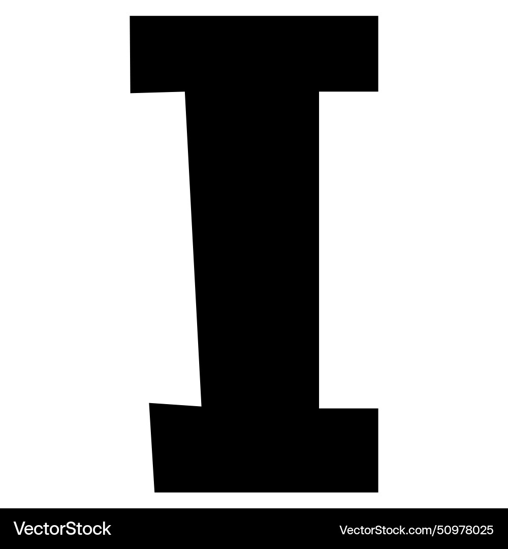 English alphabet i 1 Royalty Free Vector Image