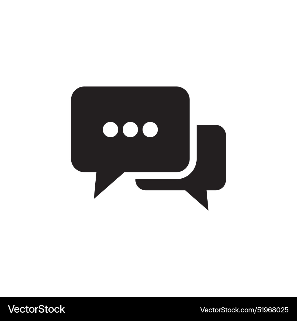 Flat message icon symbol Royalty Free Vector Image