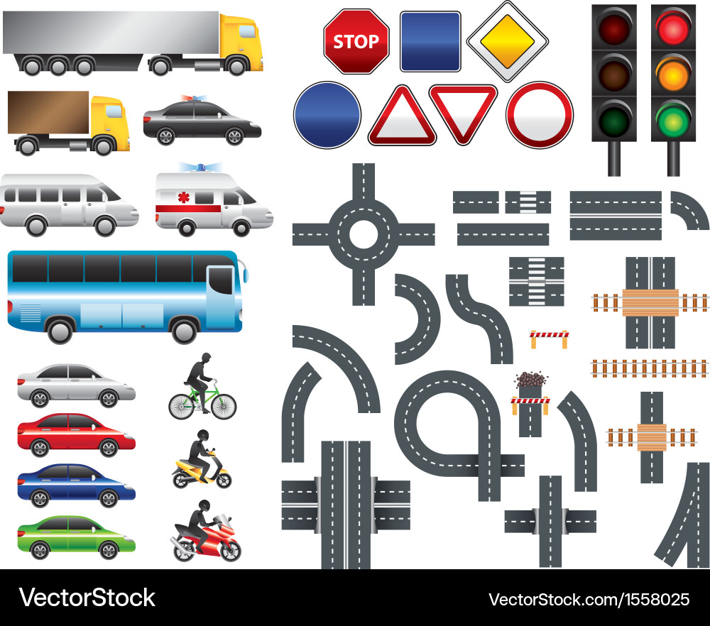 Highway code template Royalty Free Vector Image