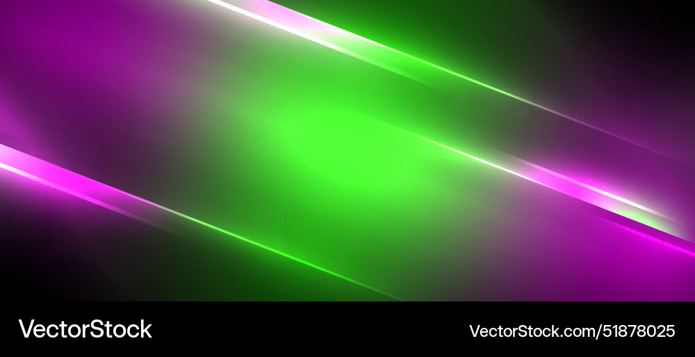 Neon dynamic diagonal light rays background Vector Image