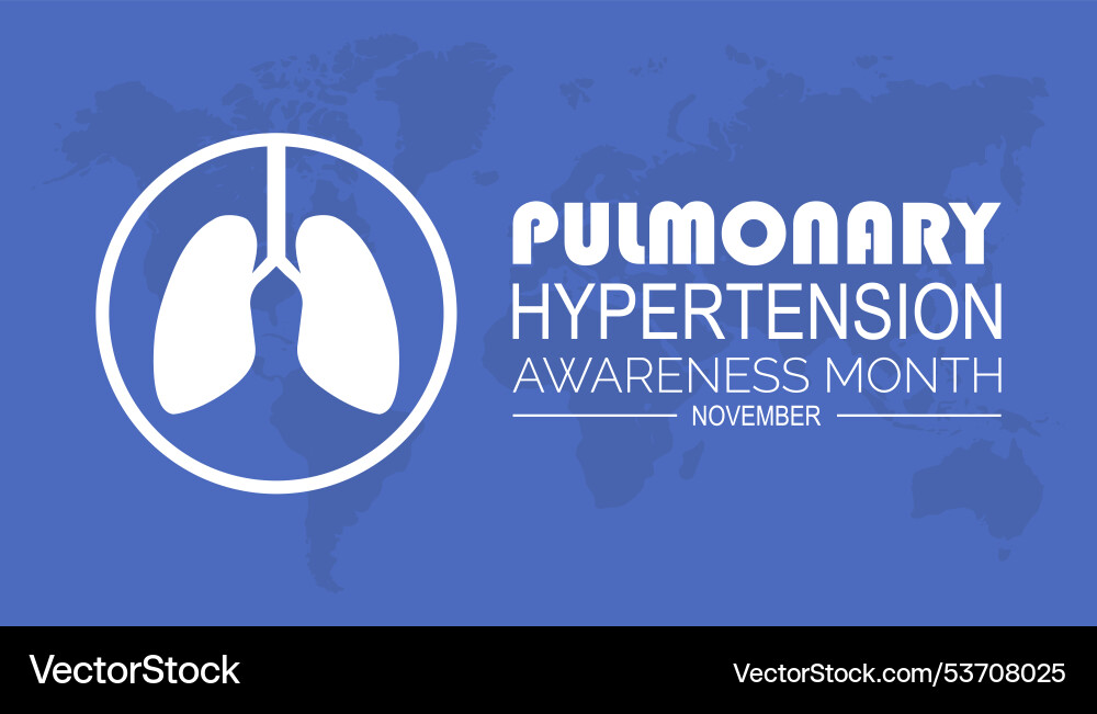 Pulmonary hypertension awareness month Royalty Free Vector