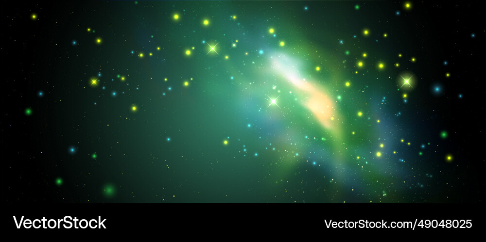 Space background with realistic nebula Royalty Free Vector