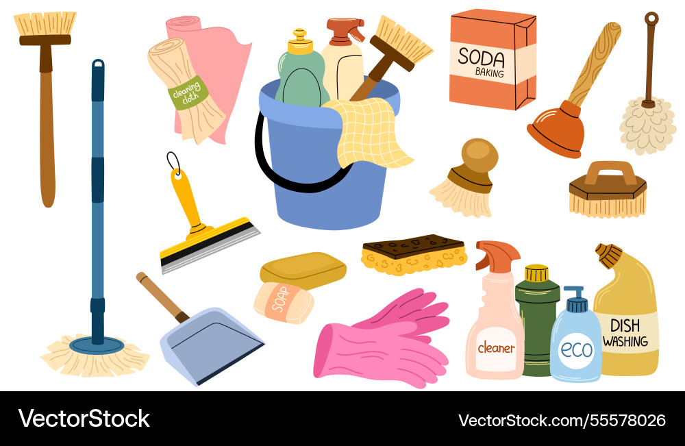 2723 cleaning Royalty Free Vector Image - VectorStock