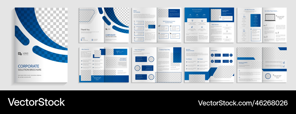 Corporate business solution brochure Royalty Free Vector