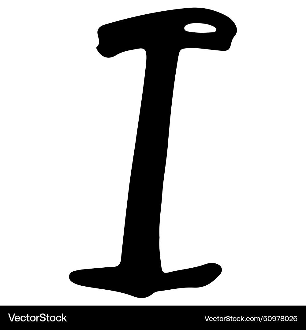 English alphabet i 3 Royalty Free Vector Image