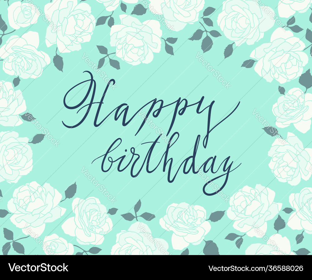 Hand drawn menthol greeting card design with white