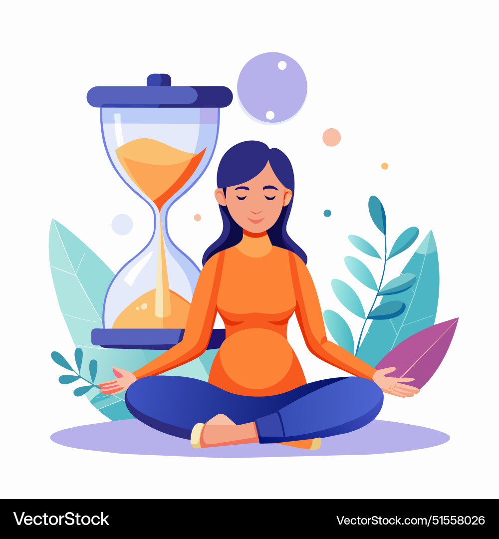 Patience time practice to concentrate and wait Vector Image