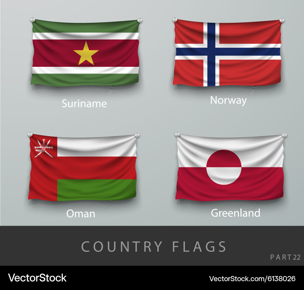 Riveted the country flag wrinkled Royalty Free Vector Image