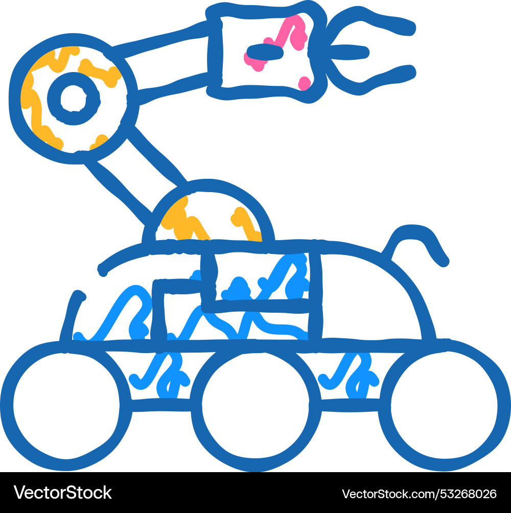Rover discovery transport icon doodle Royalty Free Vector