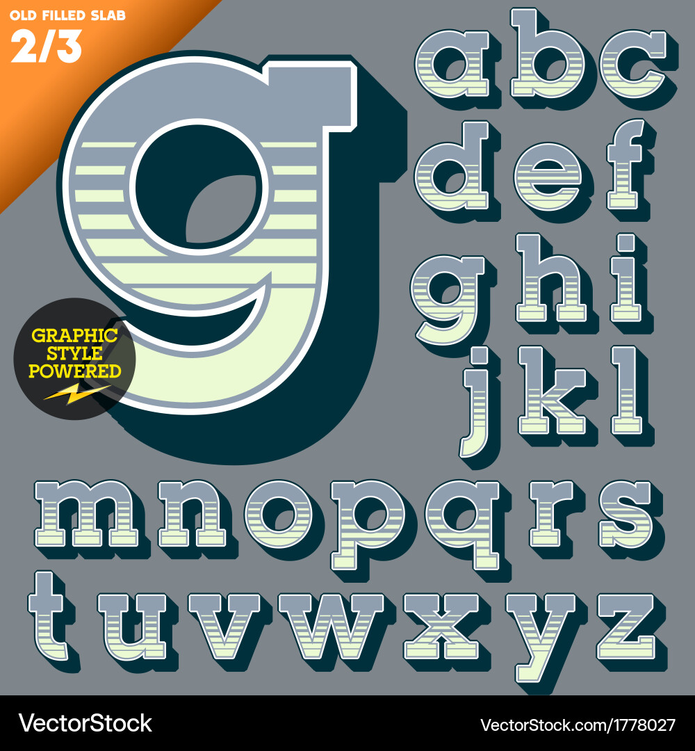 An old fashioned alphabet Royalty Free Vector Image