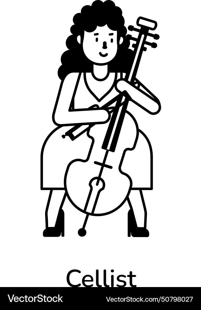 Cellist Royalty Free Vector Image - VectorStock