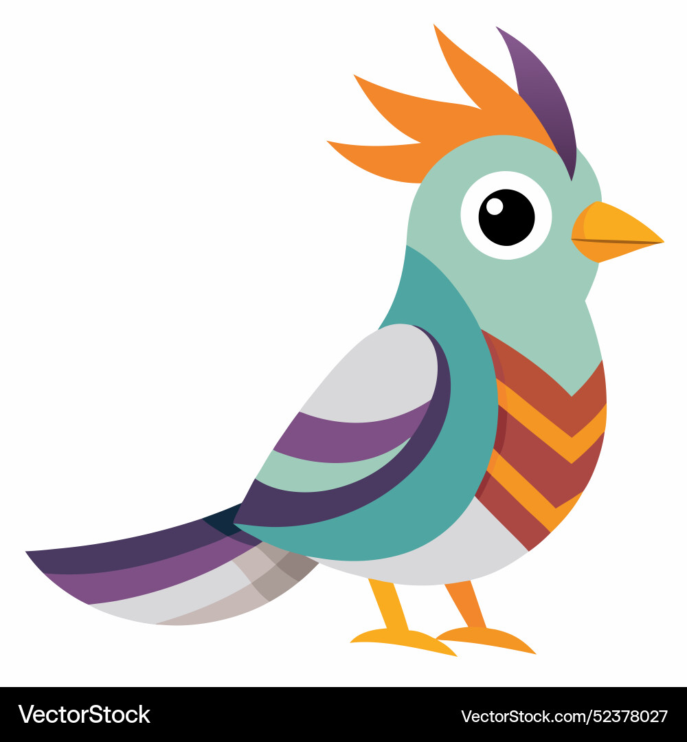 Cuckoo bird lies kawaii Royalty Free Vector Image