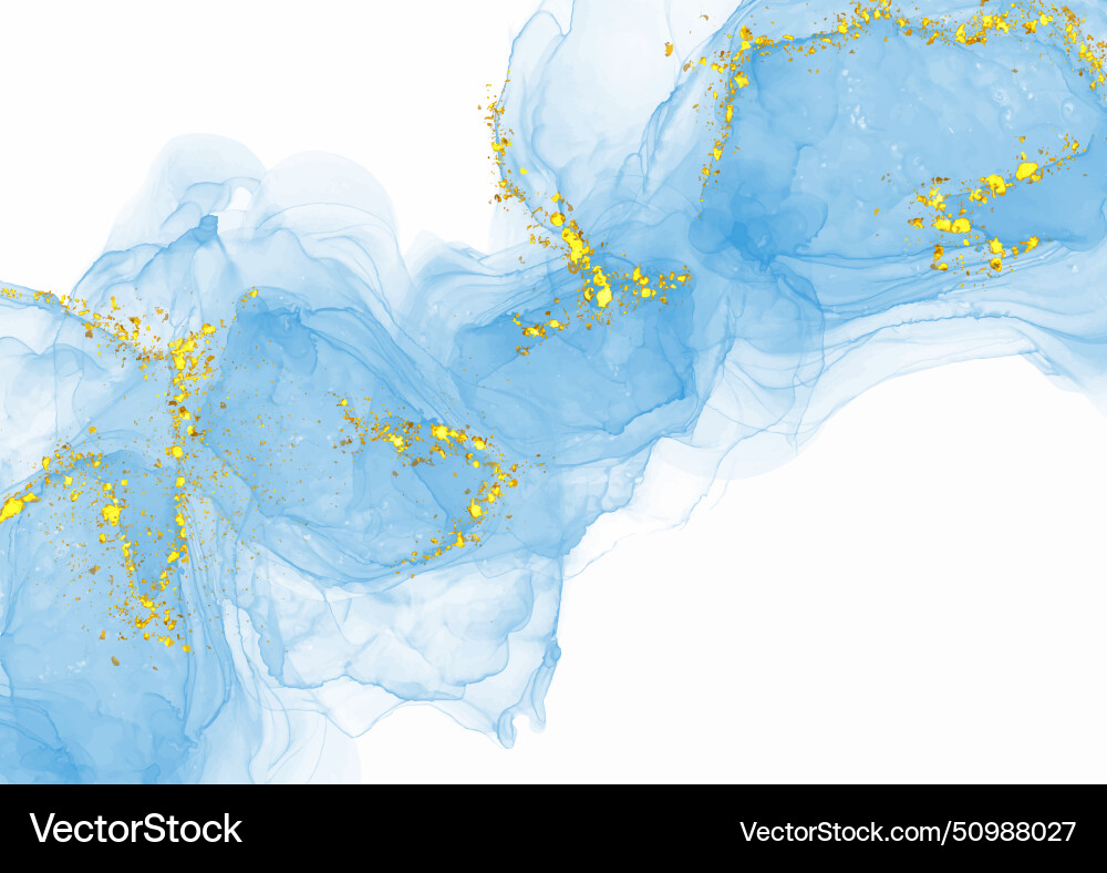 Decorative hand painted alcohol ink background Vector Image
