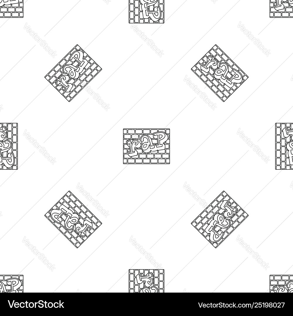 Rap bricks wall pattern seamless Royalty Free Vector Image