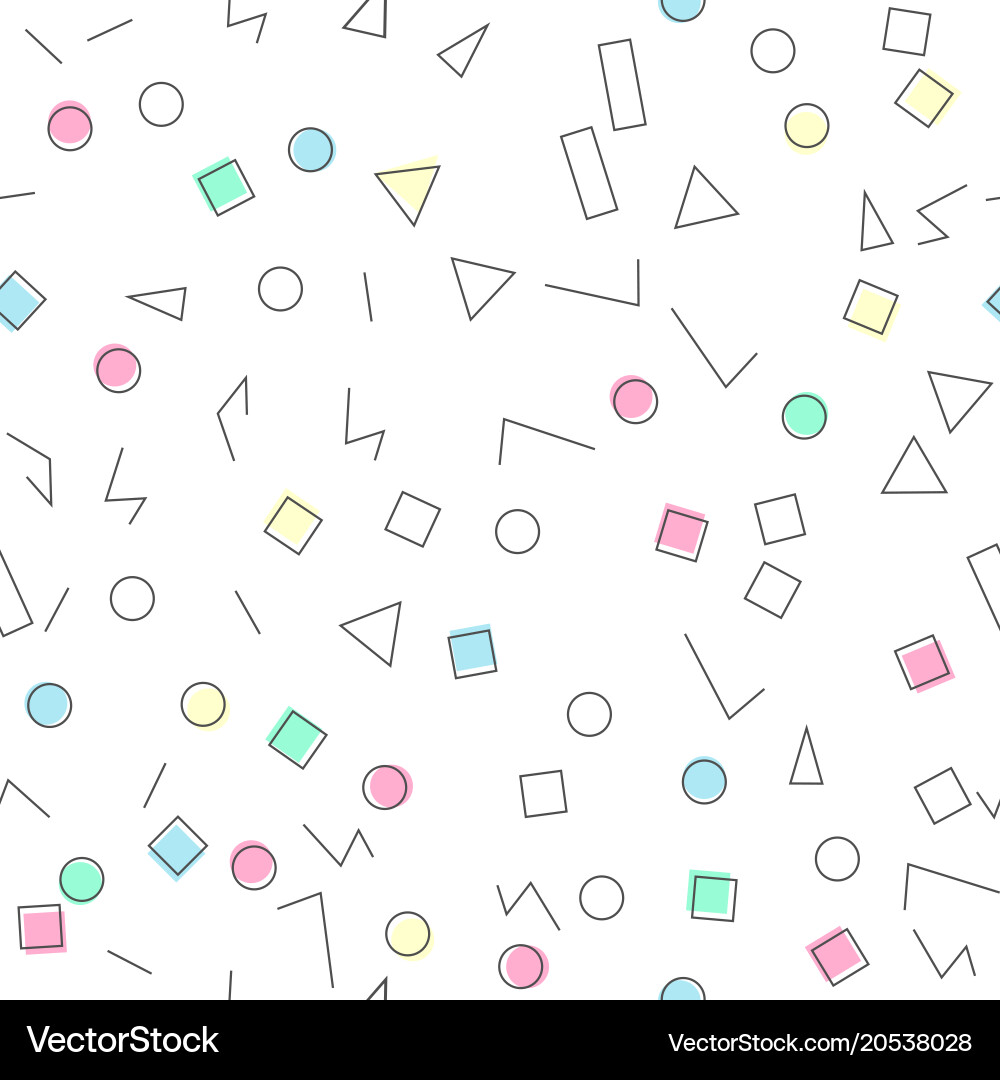 Colorful geometric seamless pattern different Vector Image