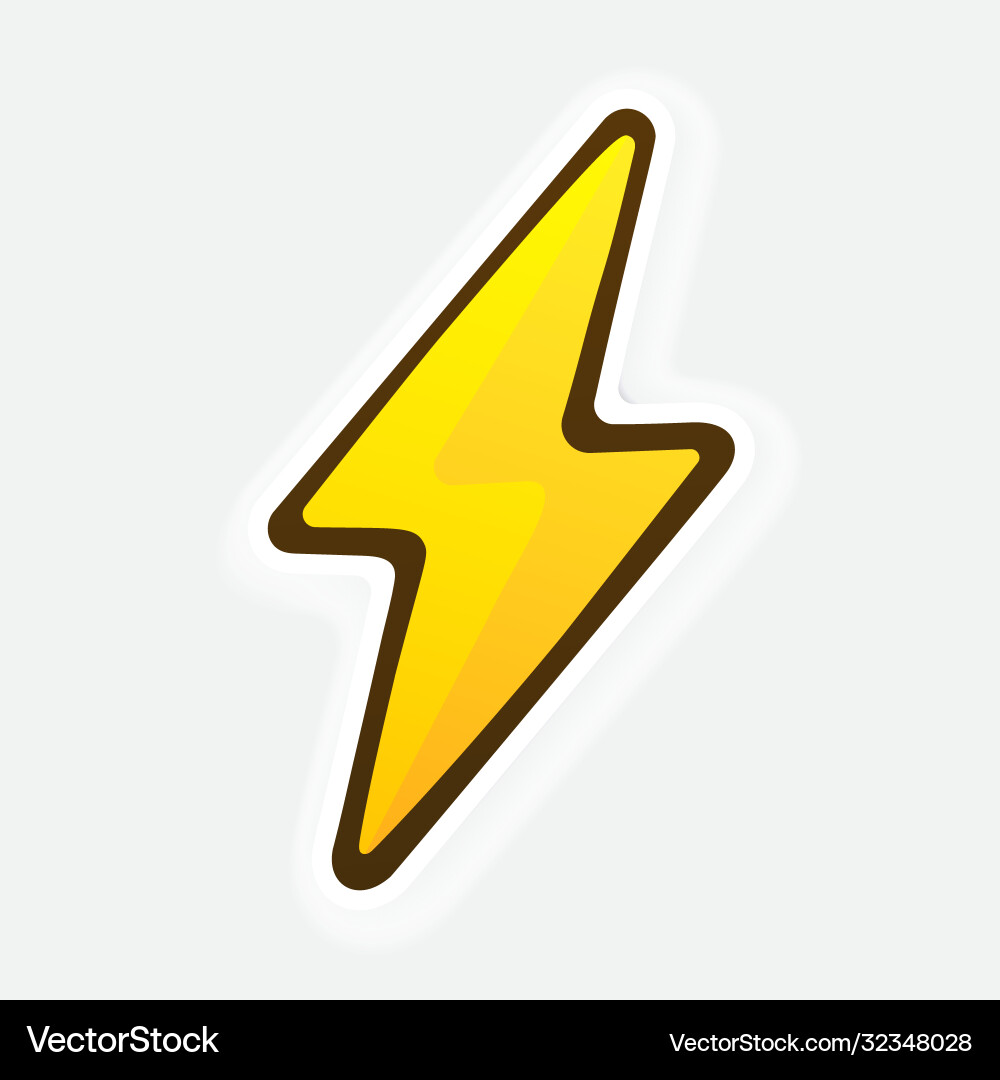 Electric lightning bolt thunderbolt strike Vector Image