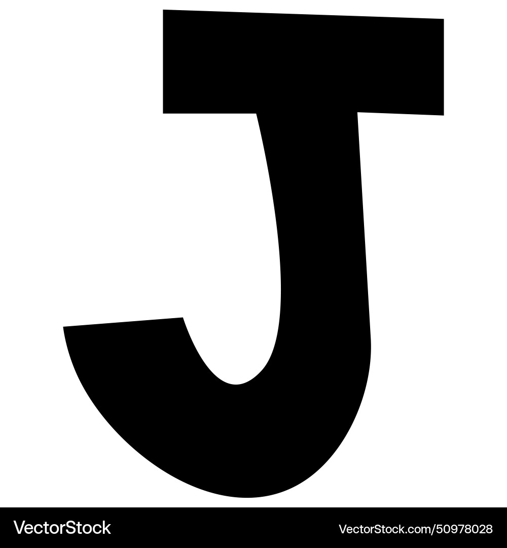 English alphabet j 1 Royalty Free Vector Image