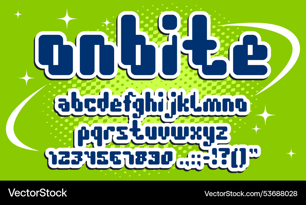 Geometric y2k font brutal typeface neo type Vector Image