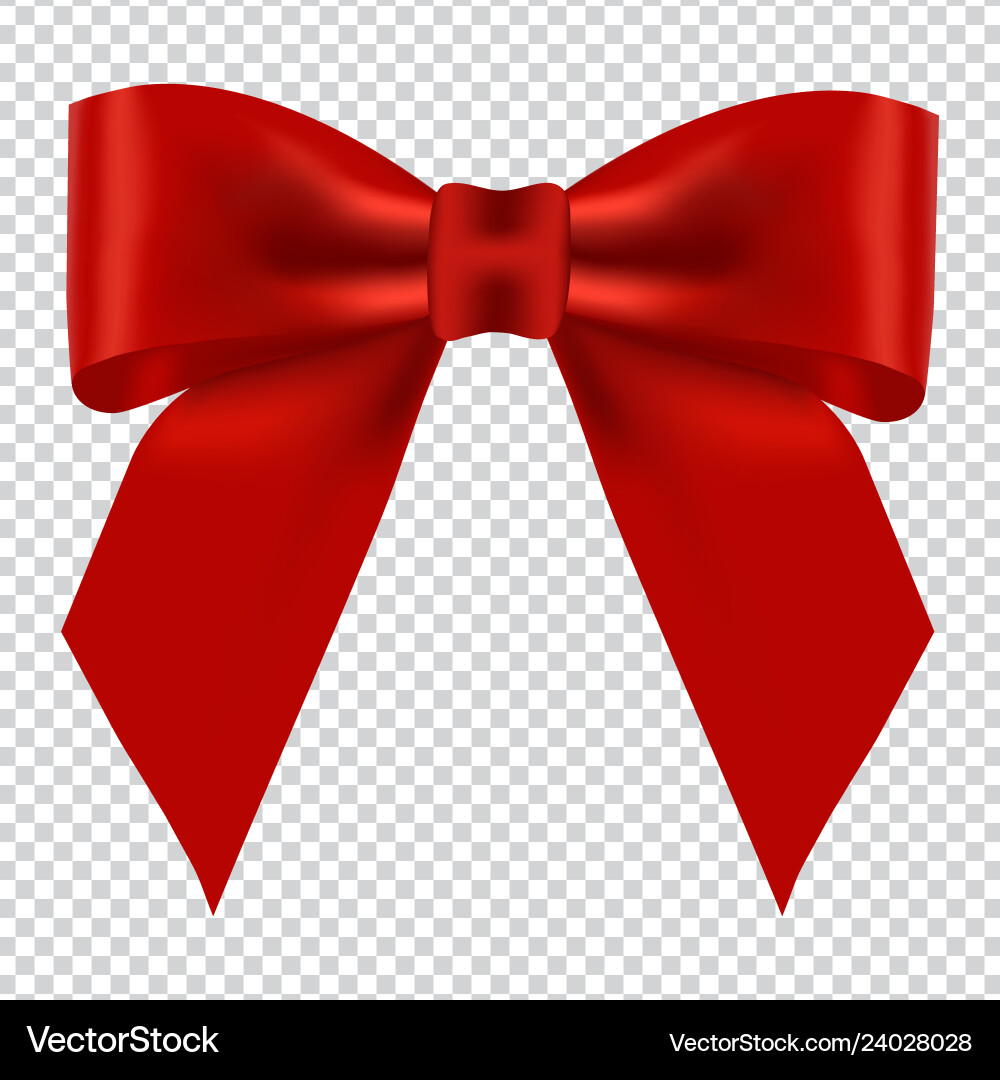 Red bow Royalty Free Vector Image - VectorStock