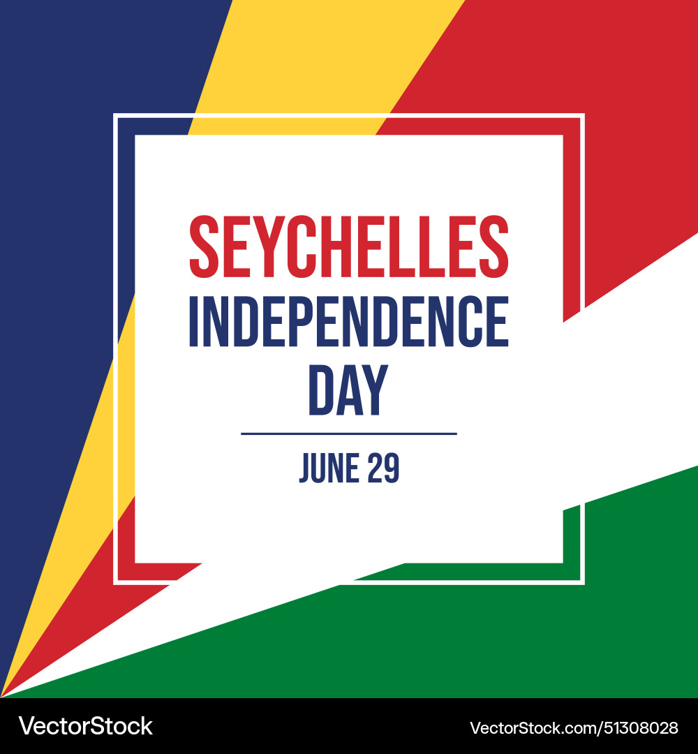 Seychelles independence day poster Royalty Free Vector Image