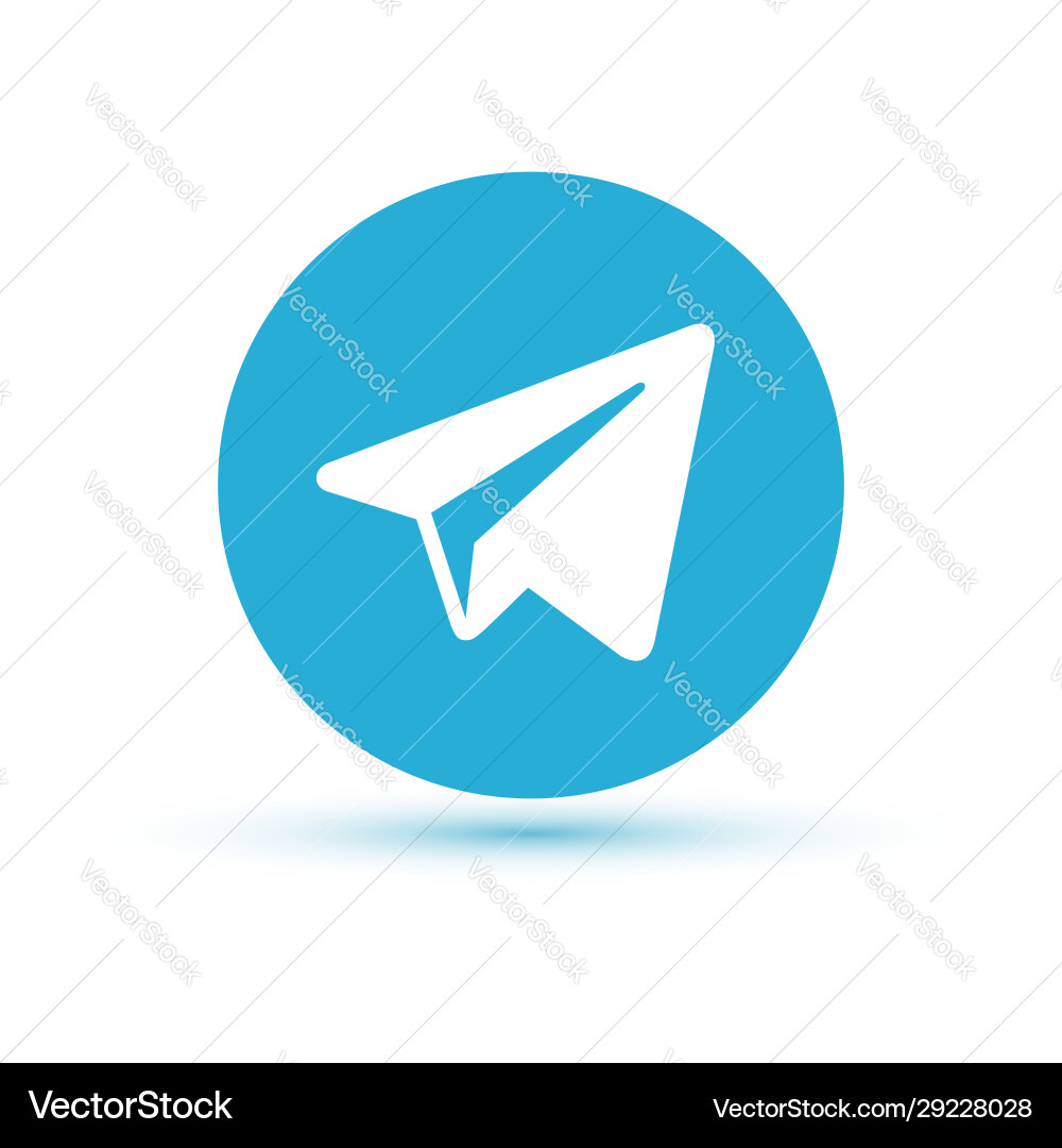 Telegram logo icon Royalty Free Vector Image - VectorStock