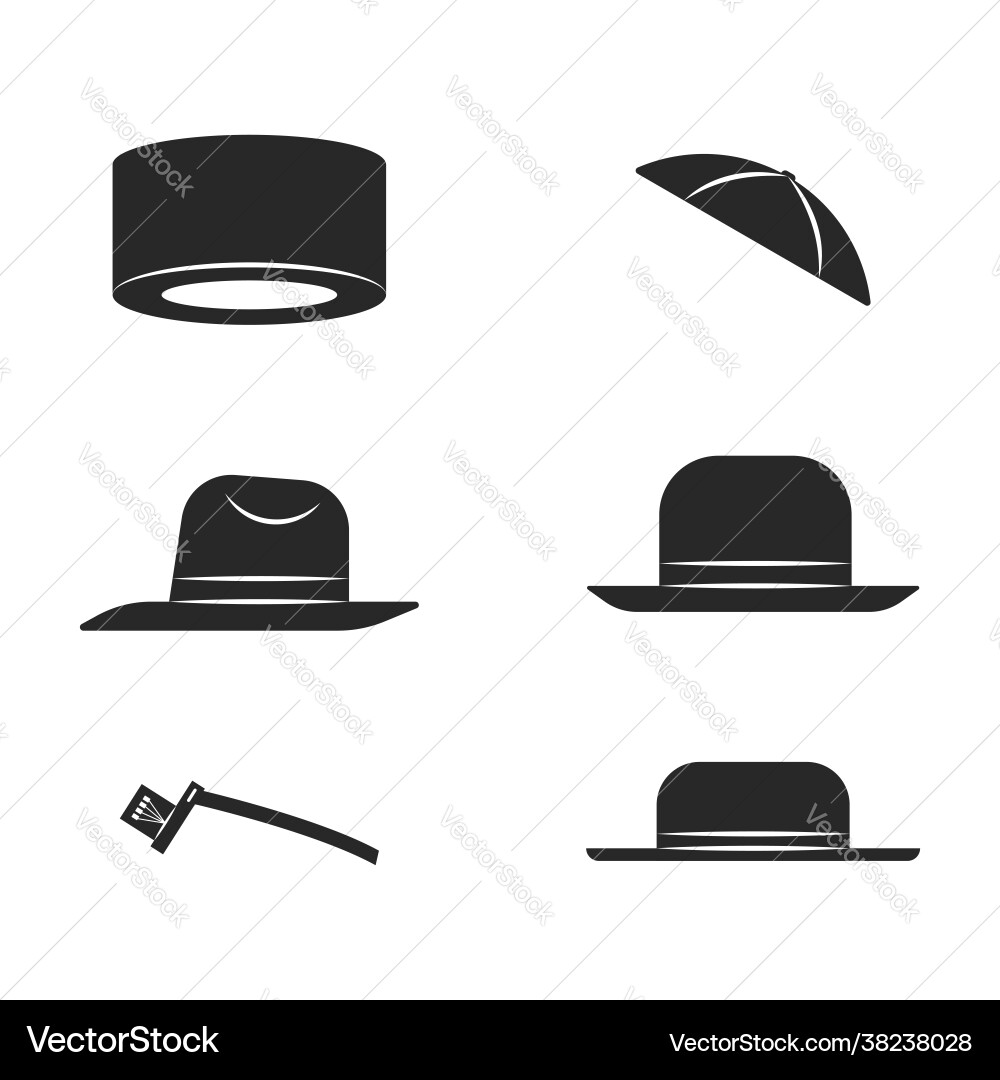 Traditional jewish hats various types Royalty Free Vector