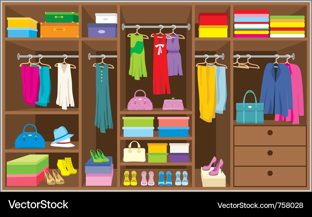 Wardrobe room Royalty Free Vector Image - VectorStock