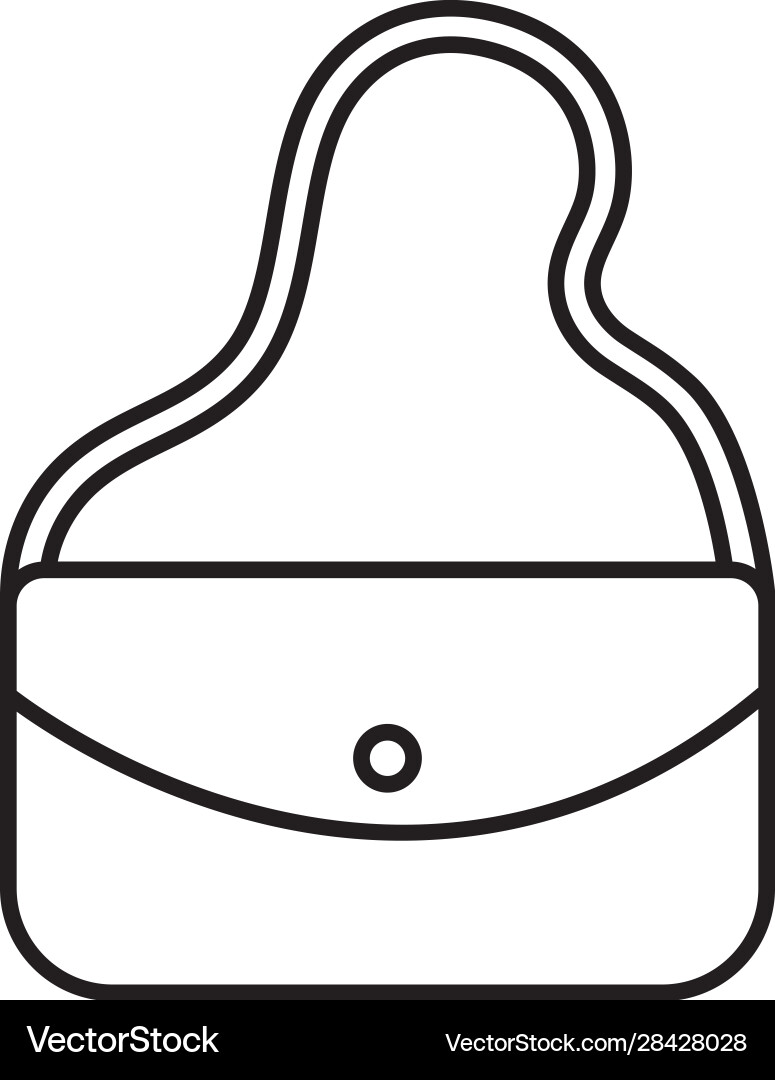 Womens handbag linear icon Royalty Free Vector Image
