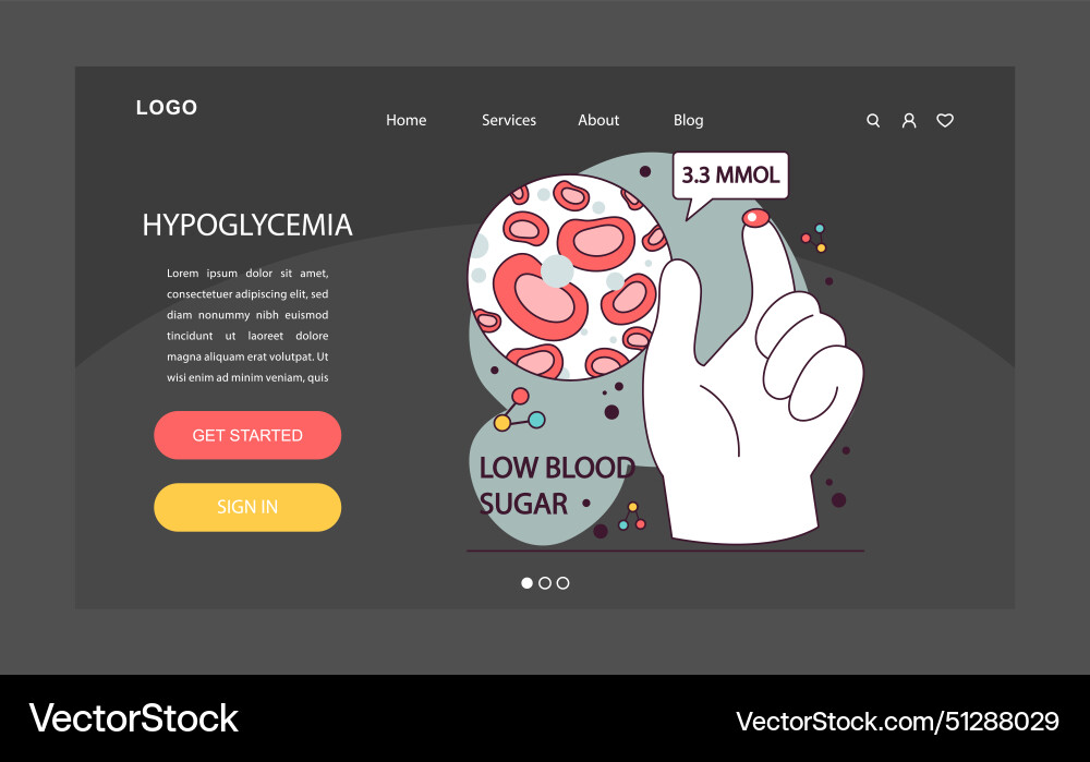 Diabetes measuring sugar blood with glucometer Vector Image