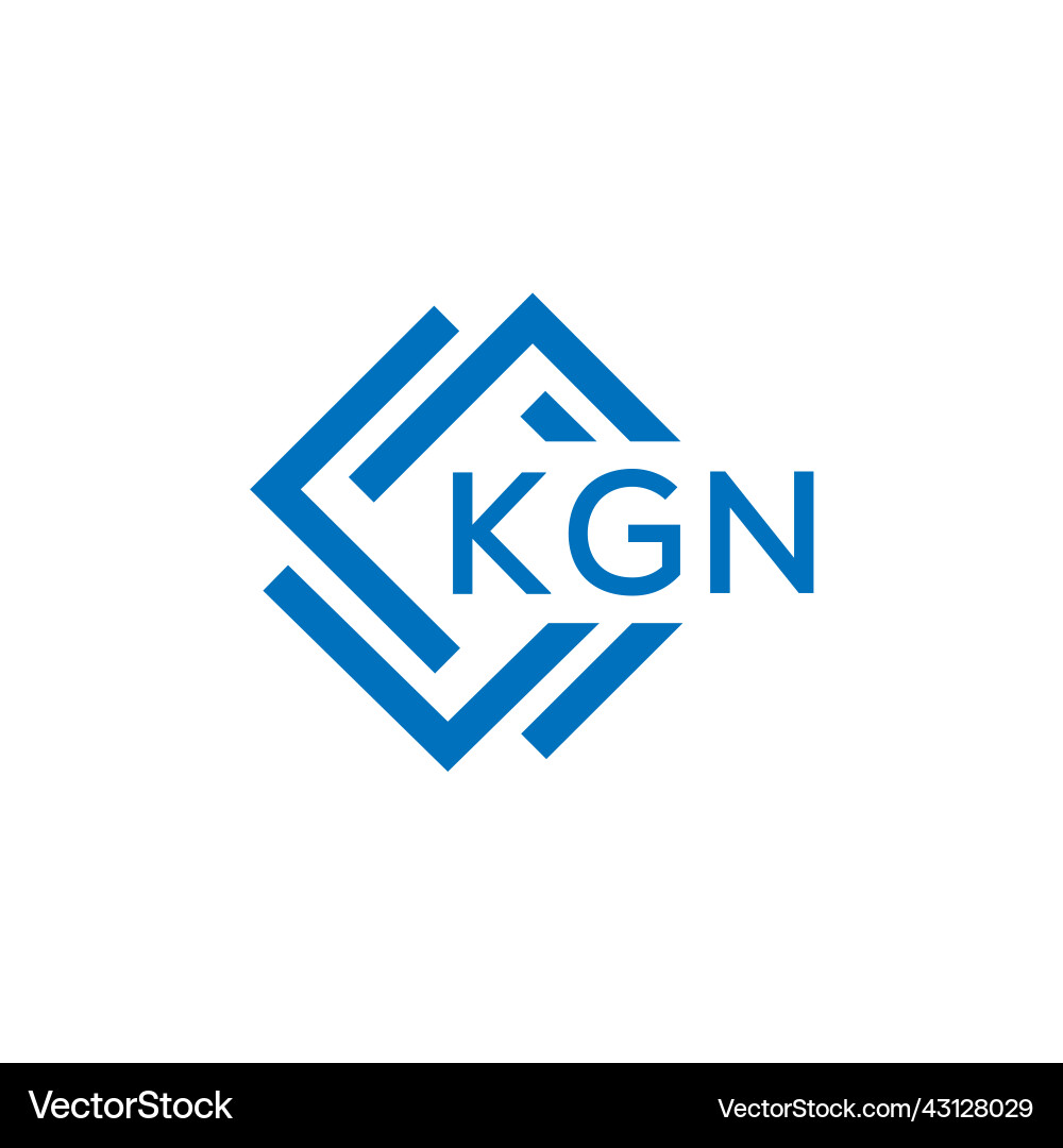 Kgn letter logo design on white background Vector Image