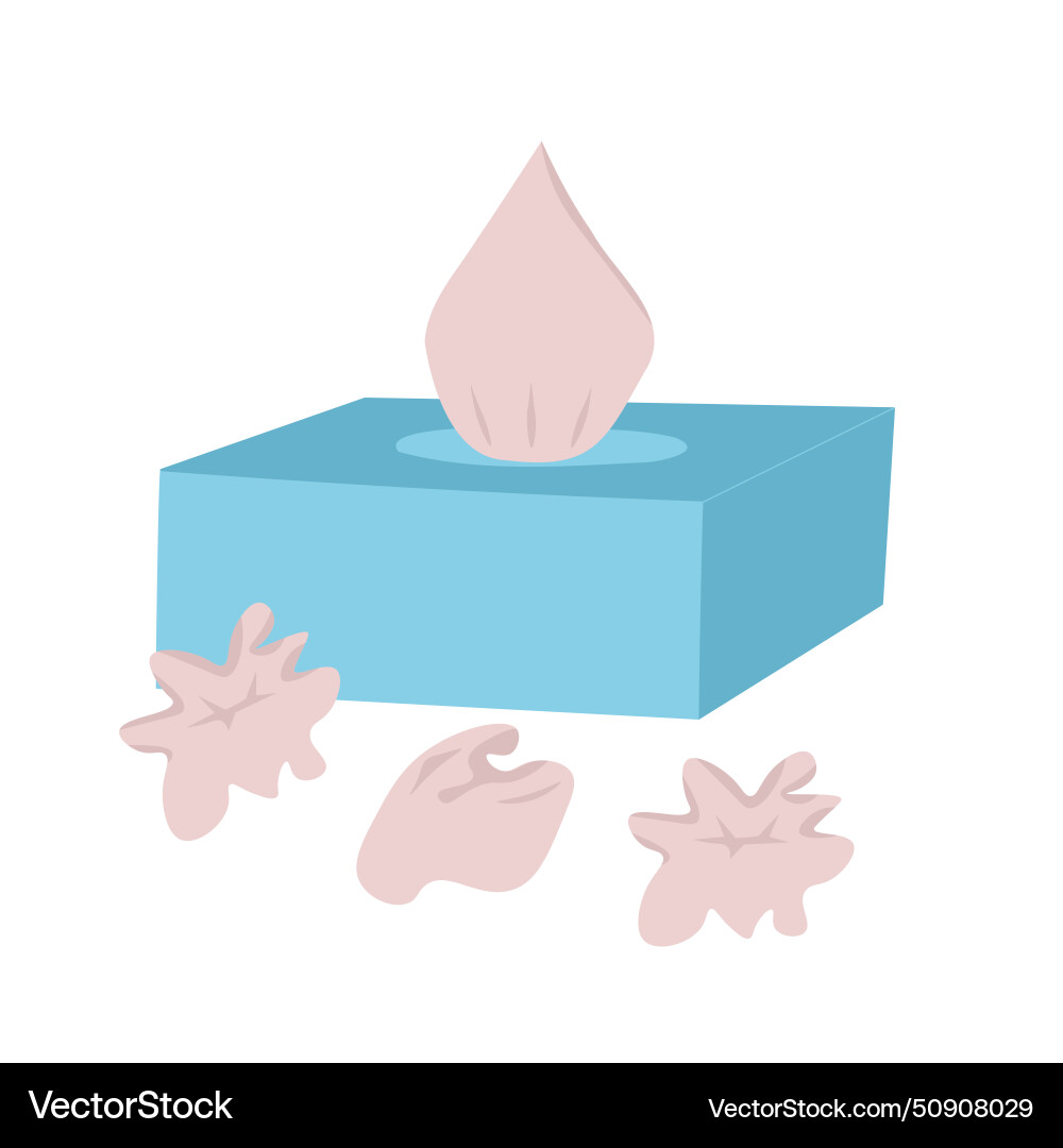 Napkins tissue box used wipes for printing Vector Image