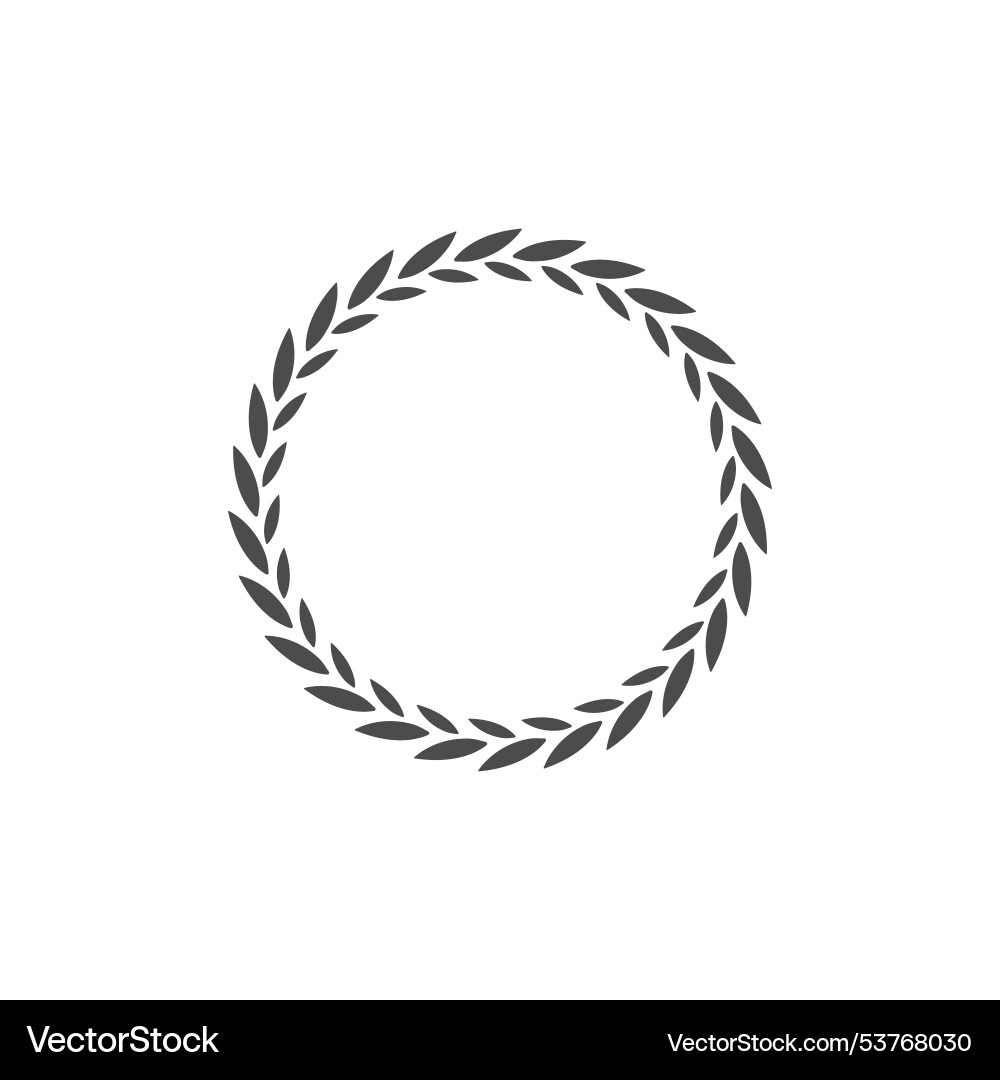 Black circle of wheat ear on white background Vector Image
