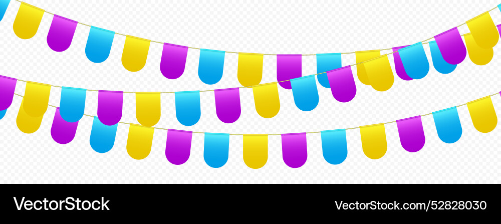 Bunting flags carnival party festive Royalty Free Vector