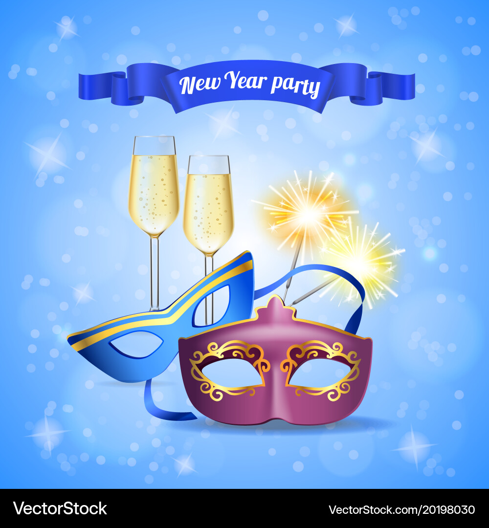 Celebration party realistic composition Royalty Free Vector