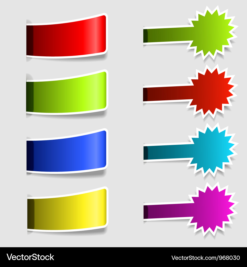 Collection of colorful labels Royalty Free Vector Image