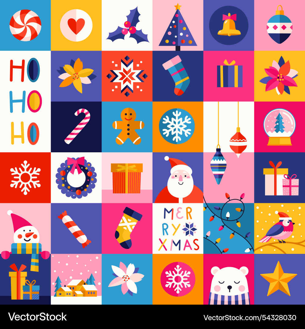 Colorful christmas seamless pattern Royalty Free Vector