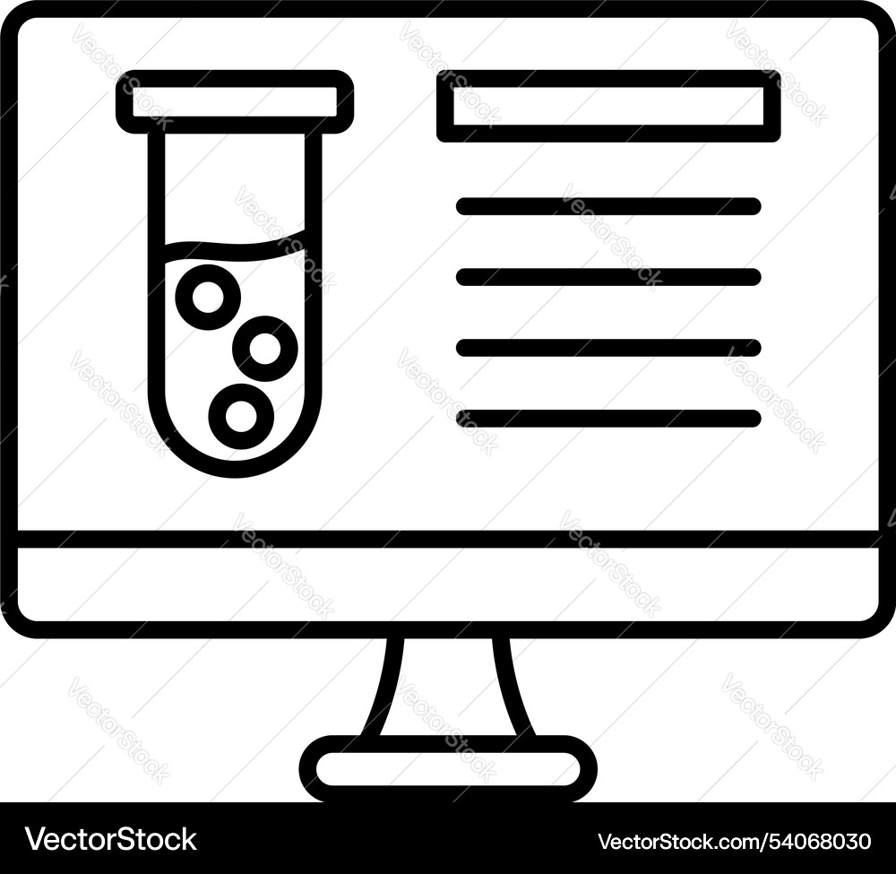 Computer science line icon design Royalty Free Vector Image