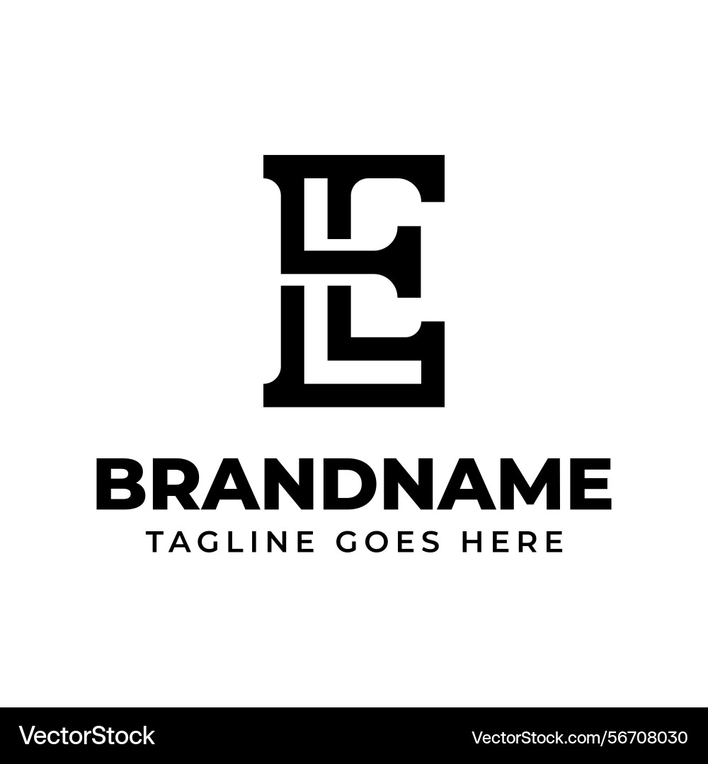 Letters le monogram logo suitable for any brand Vector Image