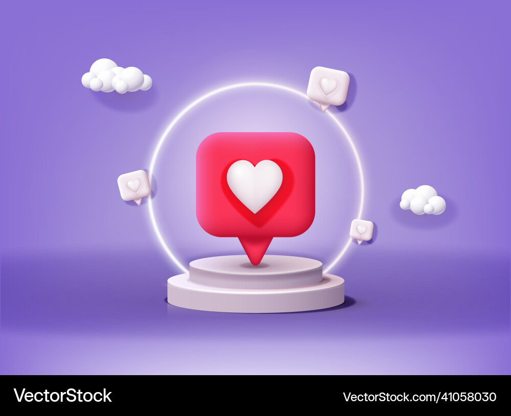 Like notification icon social media Royalty Free Vector