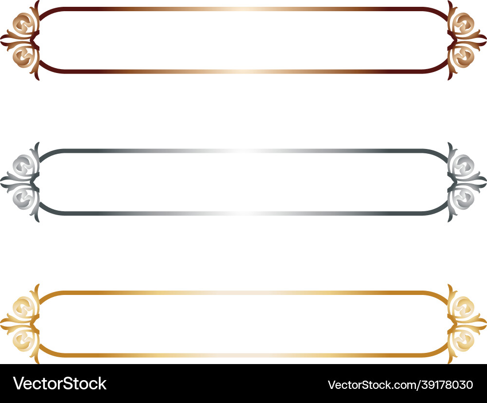 Luxury gold title border png Royalty Free Vector Image