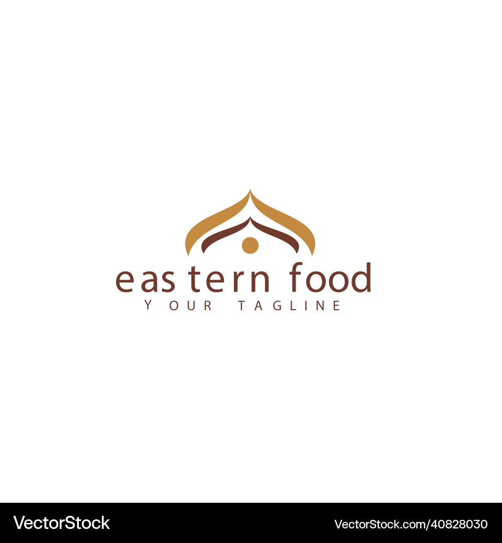 Modern flat simple design eastern food logo Vector Image
