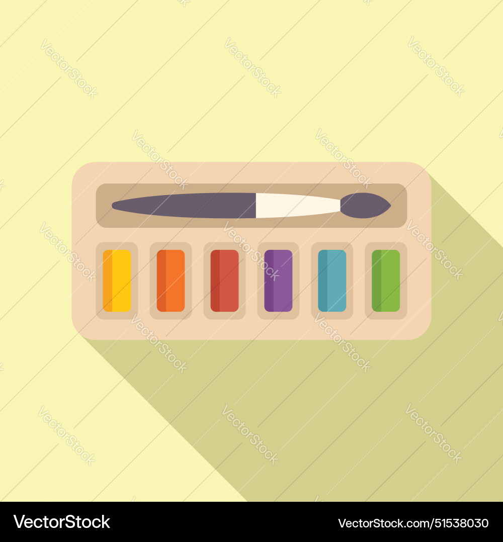 Of watercolor paint set Royalty Free Vector Image