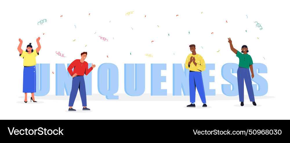 People with uniqueness concept Royalty Free Vector Image